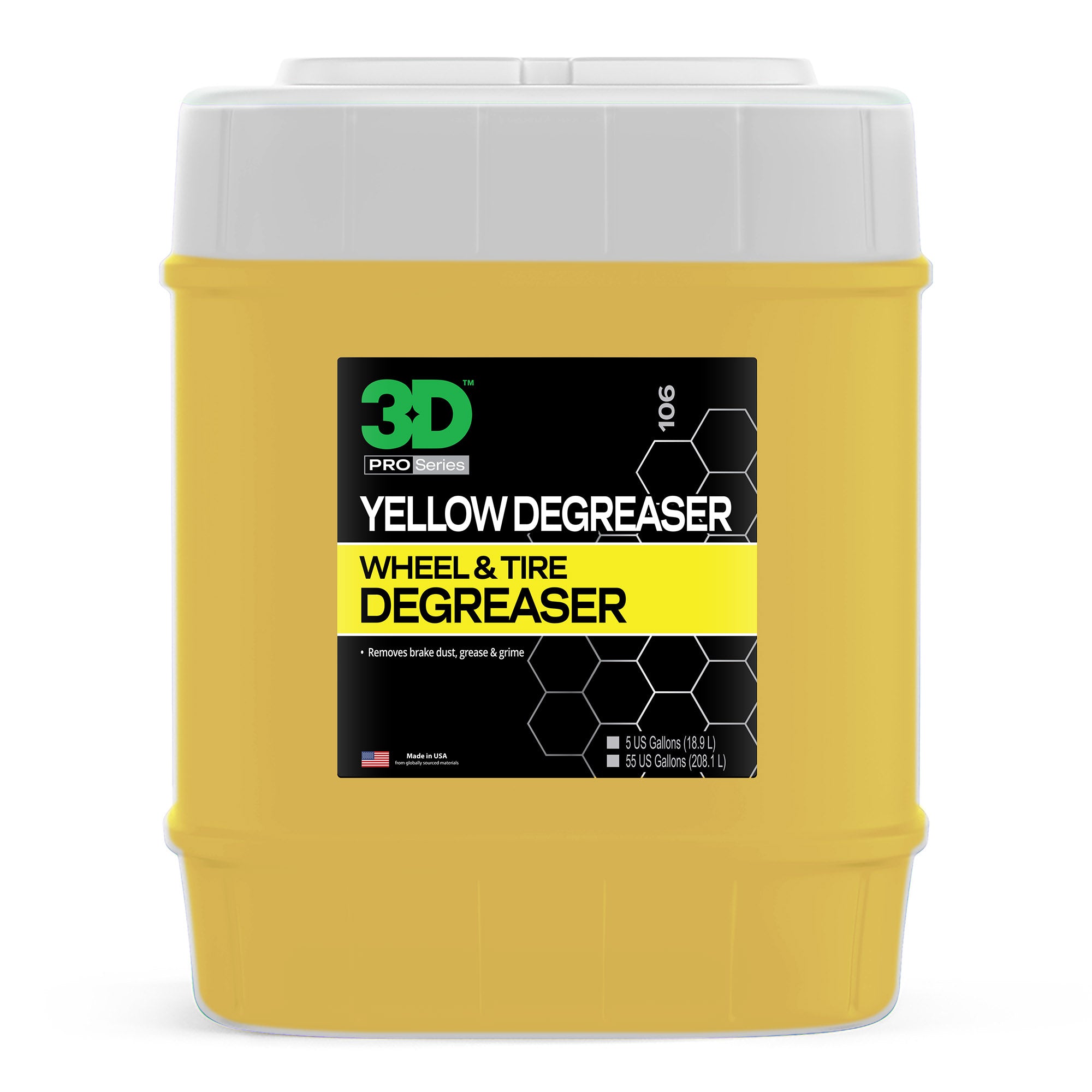 Heavy Duty Wheel & Tire Cleaner - Yellow Degreaser | 3D Car Care