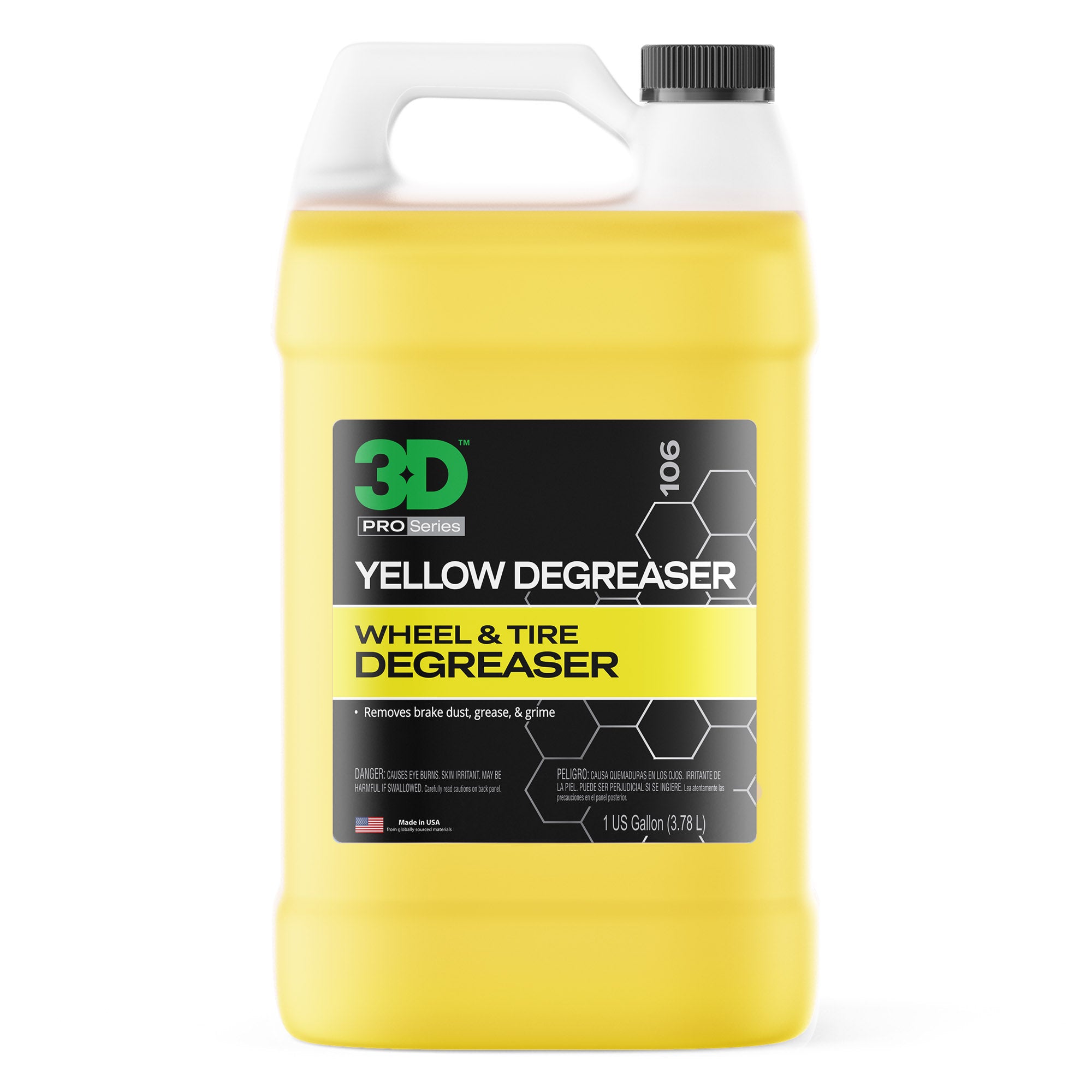 Heavy Duty Wheel & Tire Cleaner - Yellow Degreaser | 3D Car Care