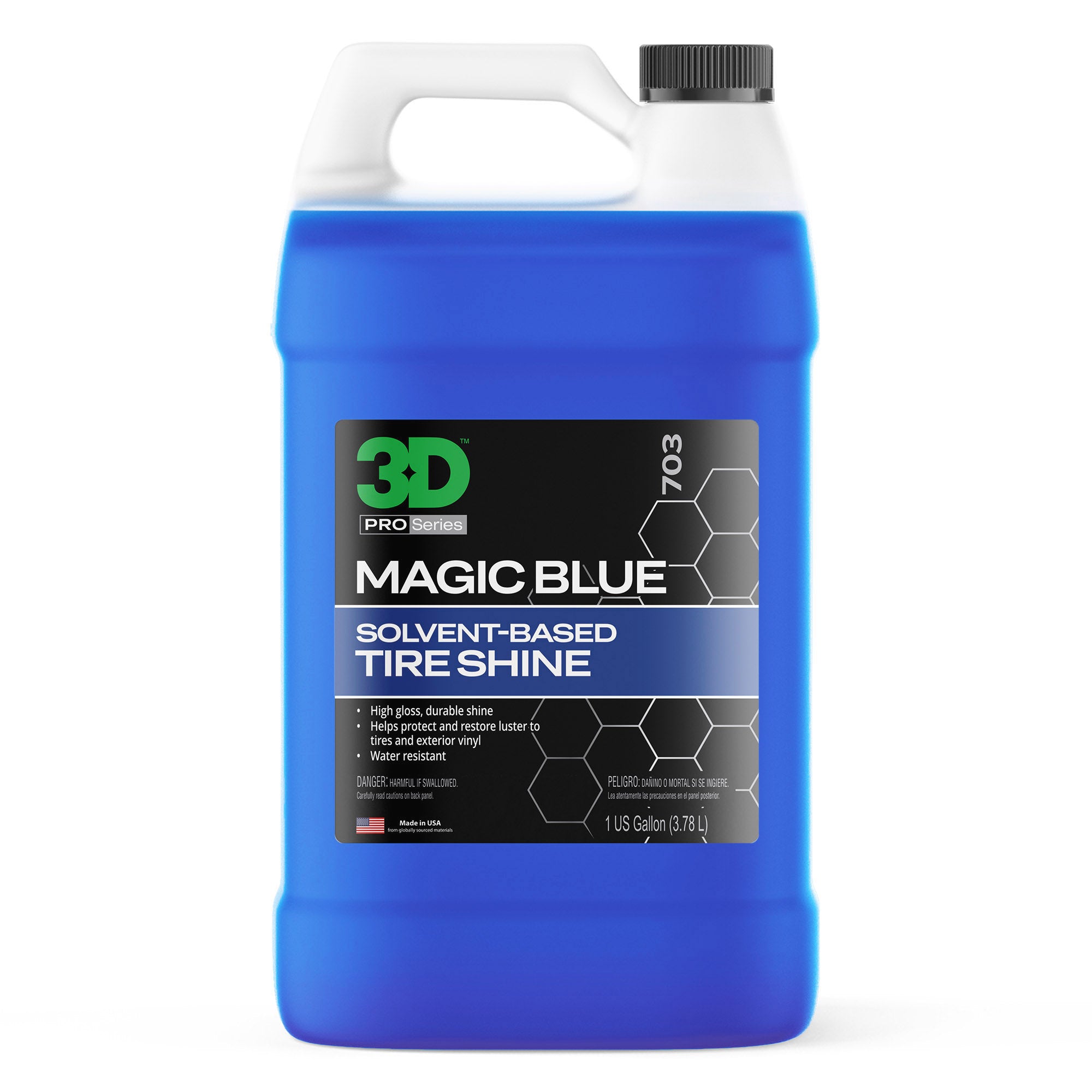Water Resistant Tire Shine Spray - Magic Blue | 3D Car Care