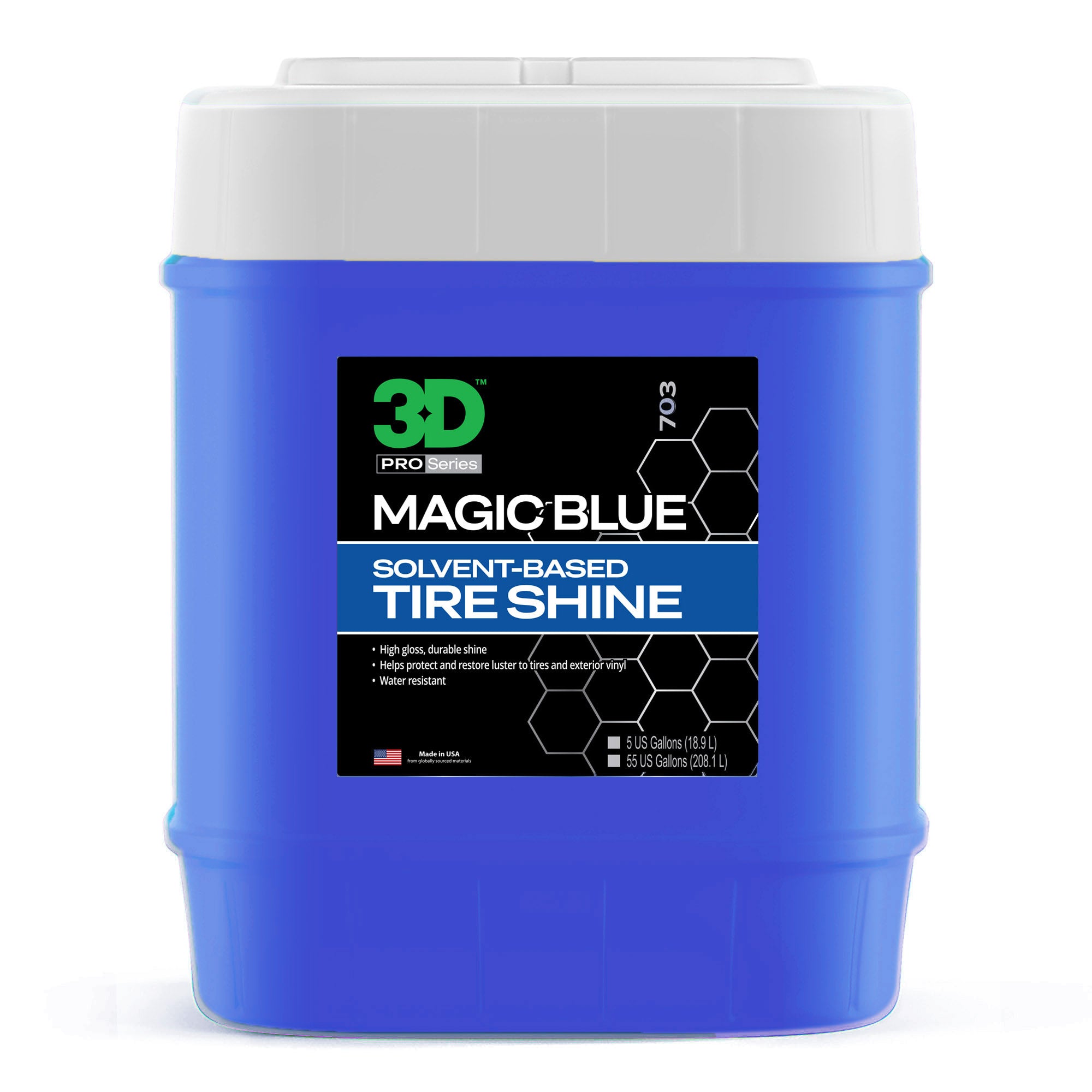 Water Resistant Tire Shine Spray - Magic Blue | 3D Car Care