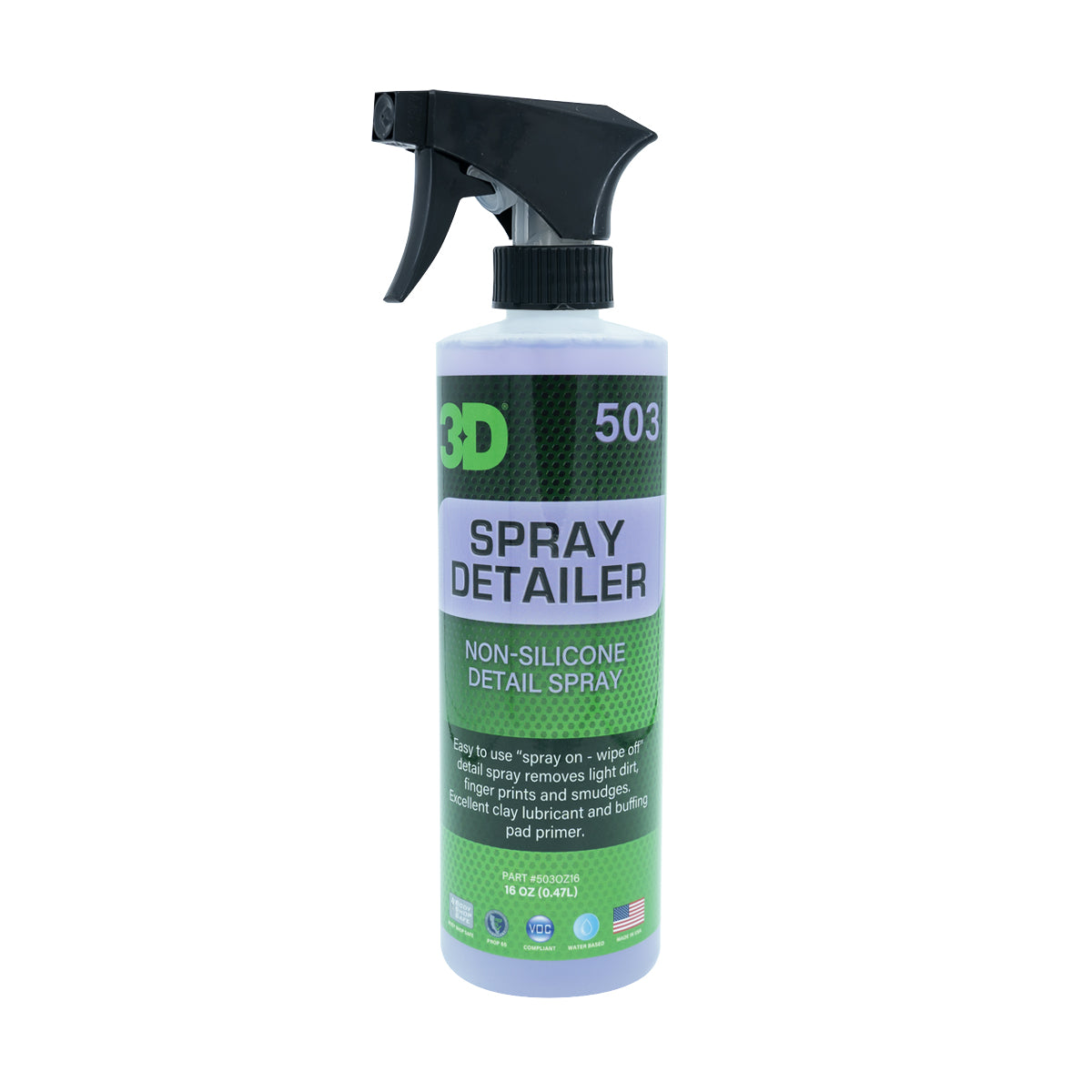 Non Silicone Detail Spray For Deep Gloss Final Touch | 3D Car Care